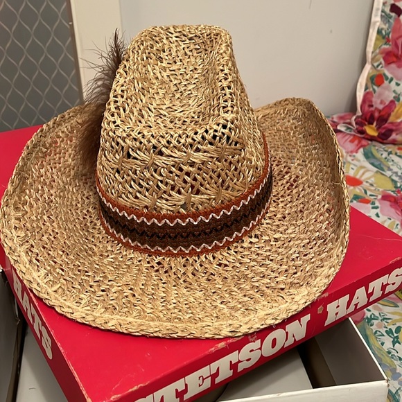 Stetson | Accessories | Never Worn Vintage 982 Stetson Woven Cowboy Hat ...